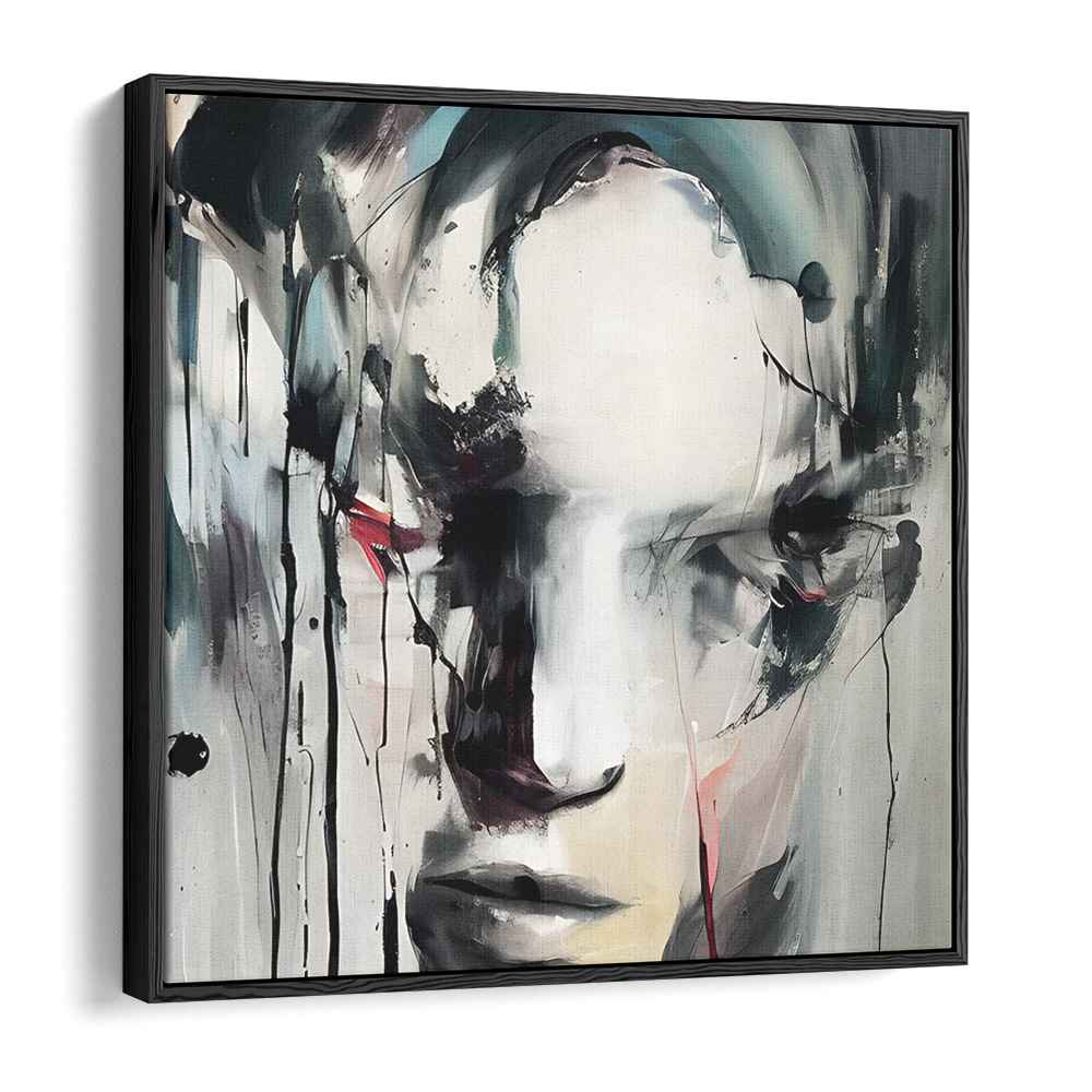 Monochrome Emotion: Abstract Expressionist Monochromatic Portrait ...