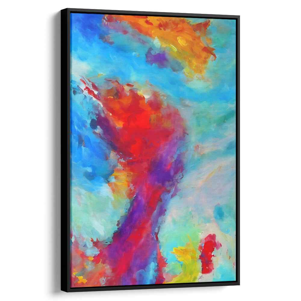 Chromatic Rupture Symphony: Abstract Expressionist Color Burst Canvas ...