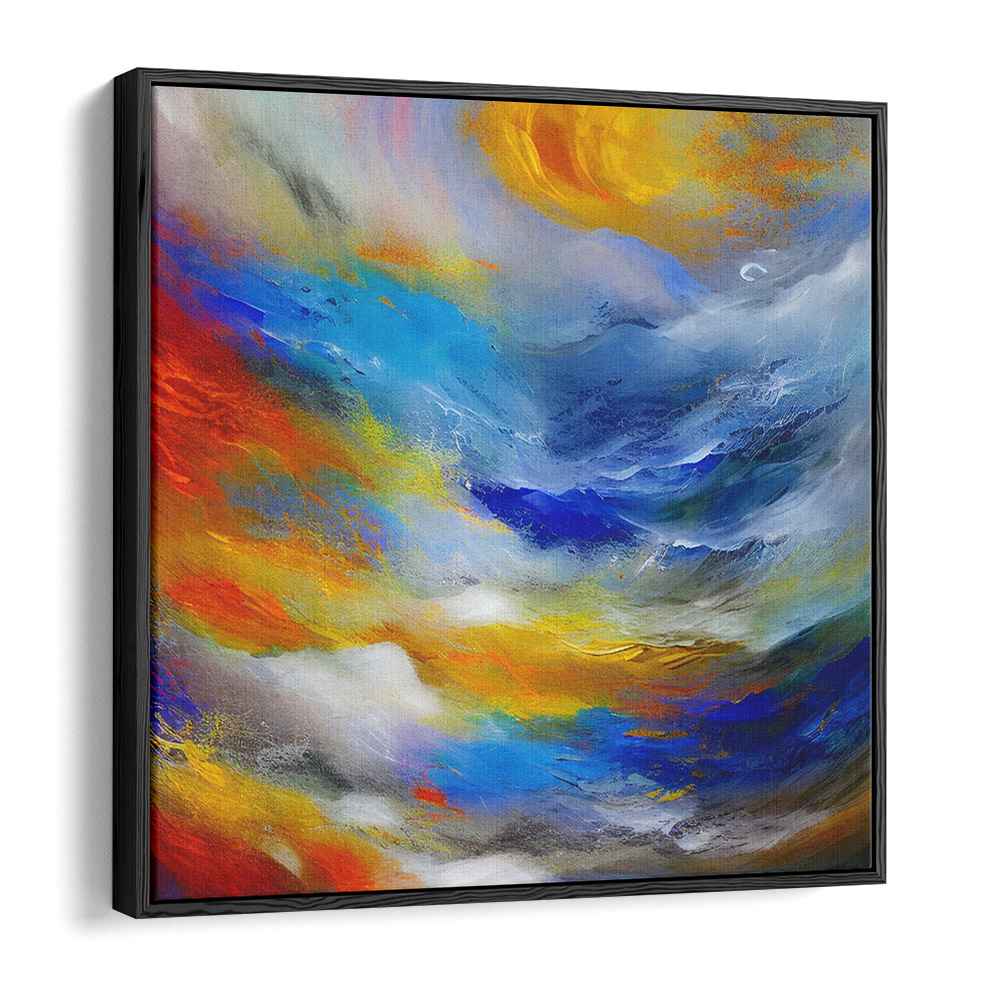 Whirlwind of Colors Unleashed: Abstract Expressionist Swirling Canvas ...