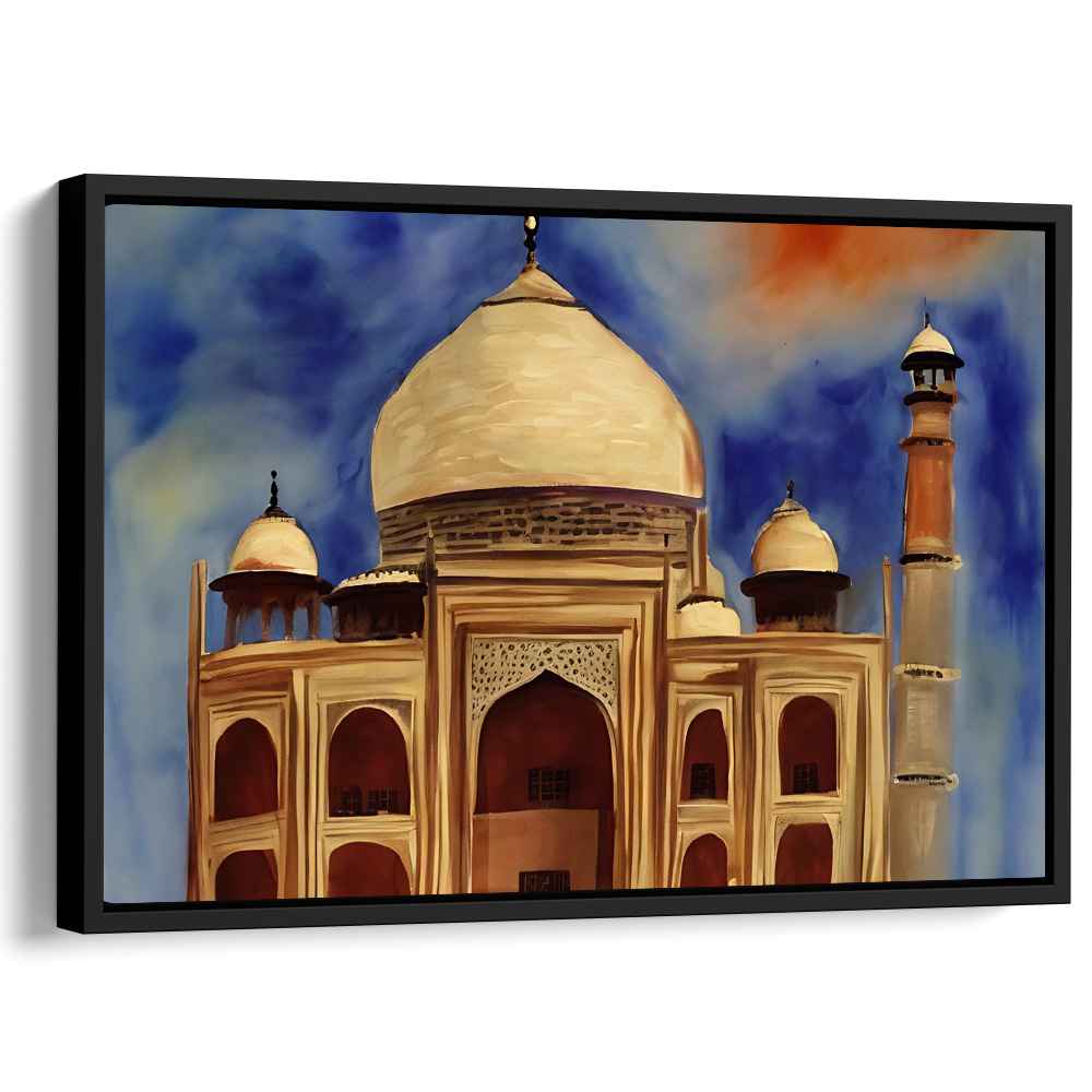 Fragments of History Captured: Realistic Taj Mahal Architecture Canvas ...