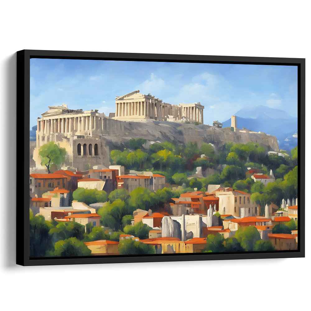 Ancient Wisdom Heights: The Acropolis of Athens Canvas Art Print — Kanvah