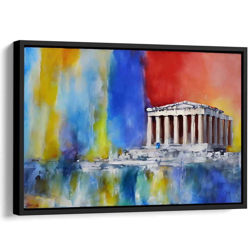 Nebulous Athenian Reflections: Abstract Expressionist Greek Temple ...