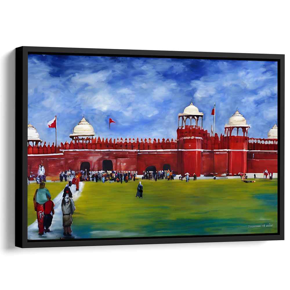 Crimson Echoes in Ancient Courtyard: The Vibrant Life Around Red Fort ...
