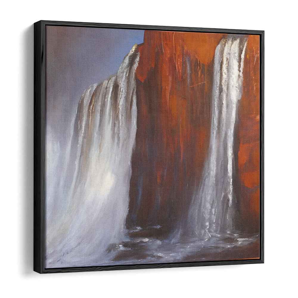 Abstract Waterfalls Print - Canvas Art Print by Kanvah