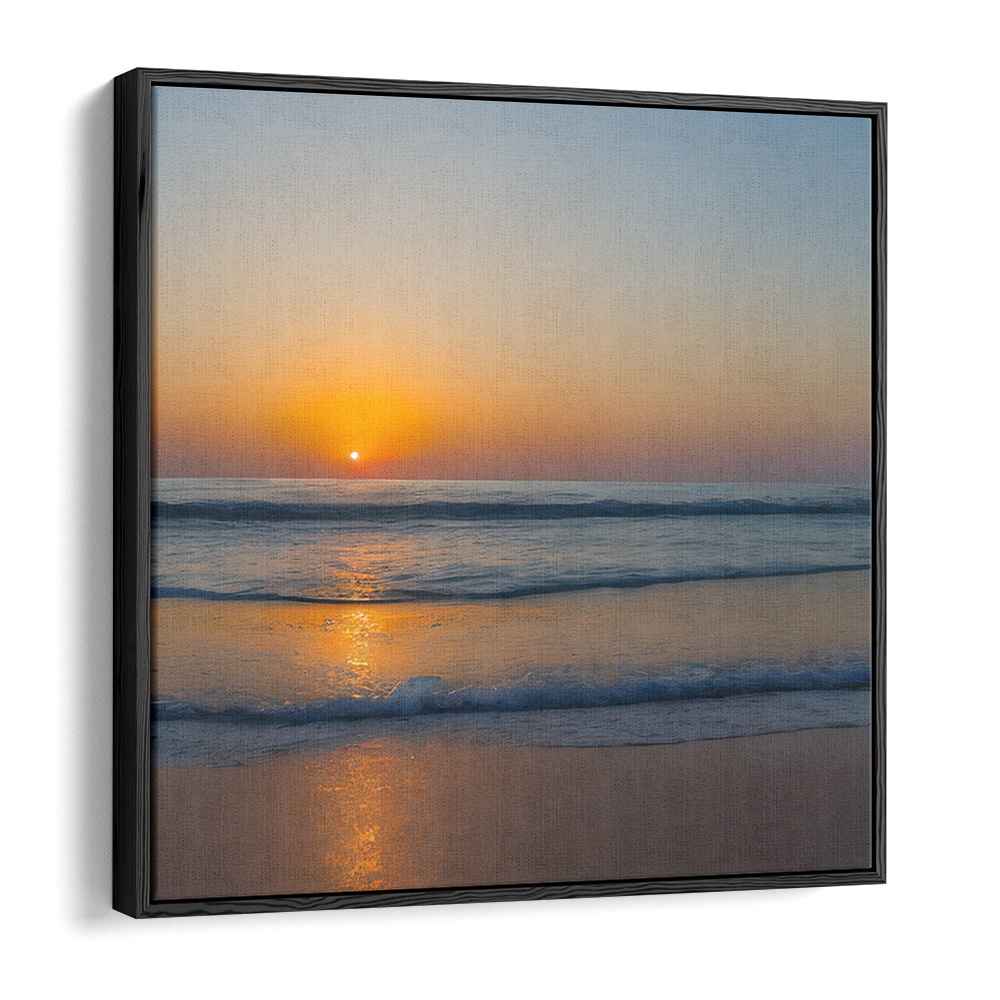 Beach Sunrise Photography Print - Canvas Art Print by Kanvah
