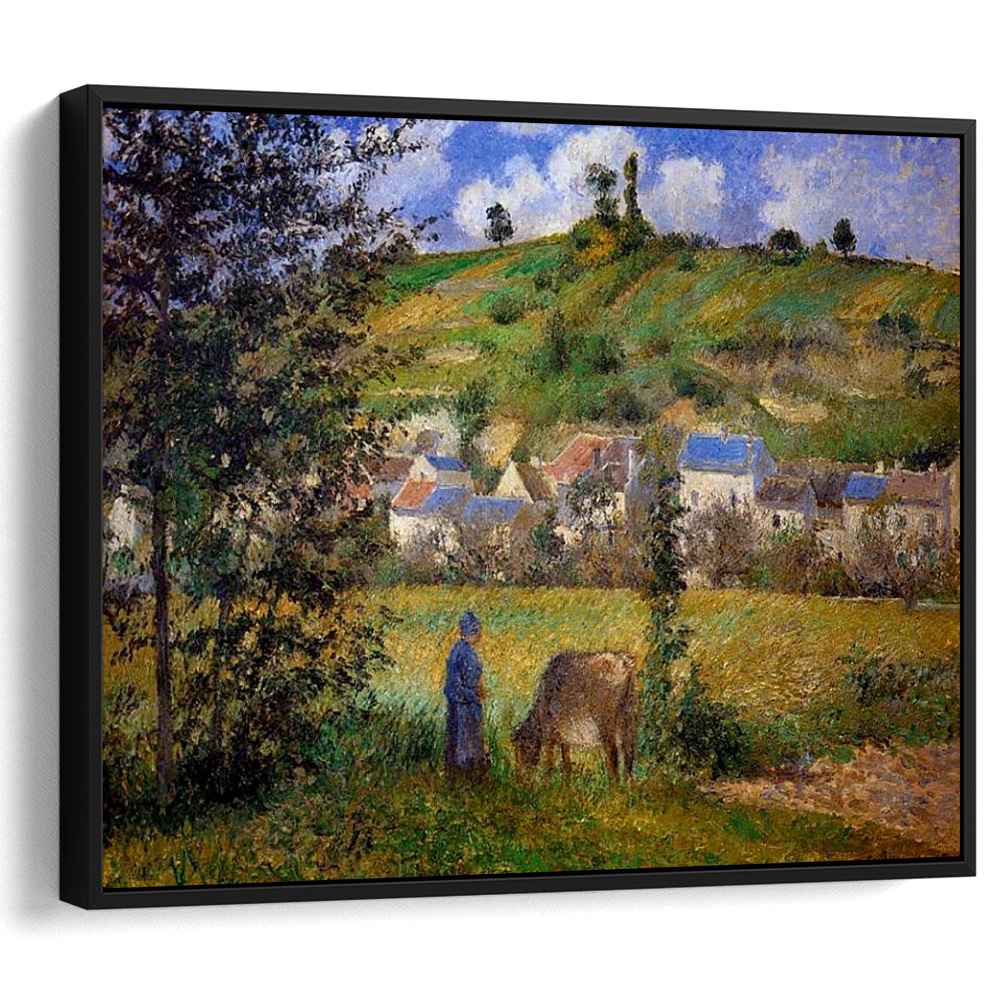 Chaponval Landscape (1880) by Camille Pissarro - Canvas Artwork — Kanvah