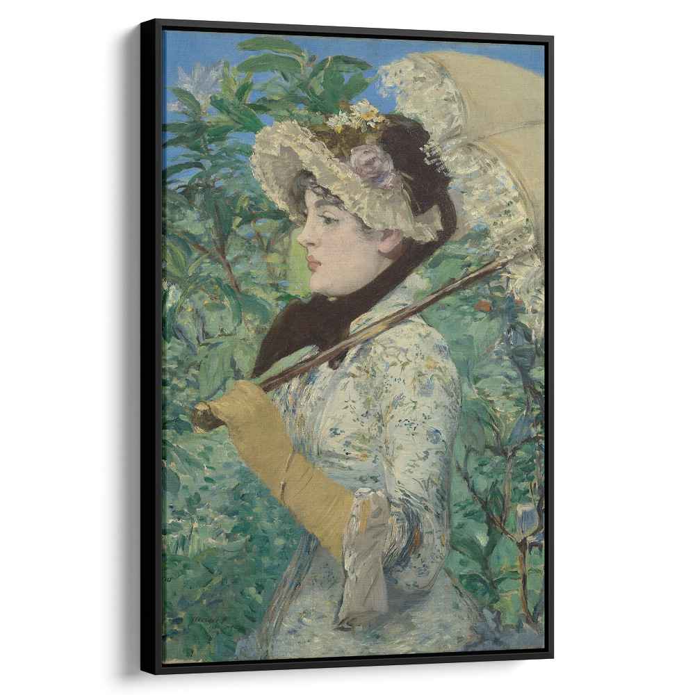Spring (Study of Jeanne Demarsy) by Edouard Manet - Canvas Artwork — Kanvah