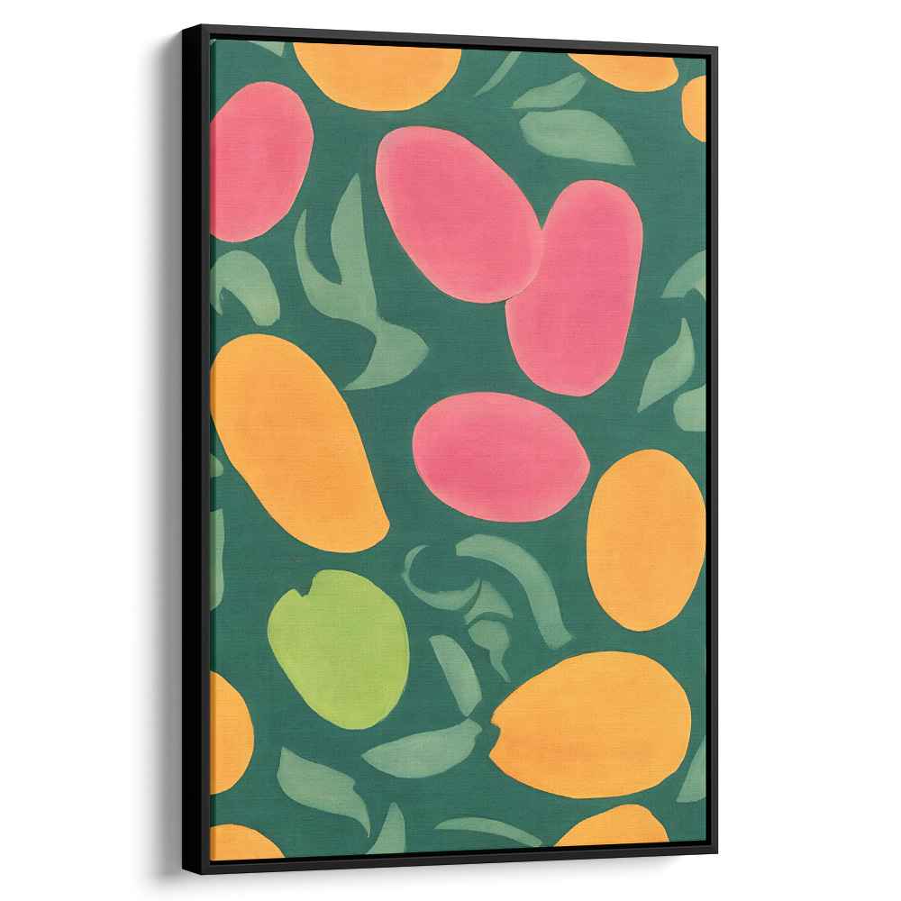 Pop Art Mango Splash: Vibrant Mango Pop Art Canvas Print — Kanvah