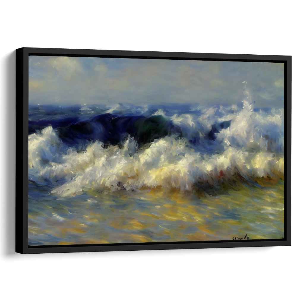 Impressionism Wave Print - Canvas Art Print by Kanvah