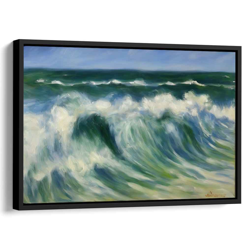 Ocean's Brushwork: An Impressionist Seascape Canvas Art Print — Kanvah