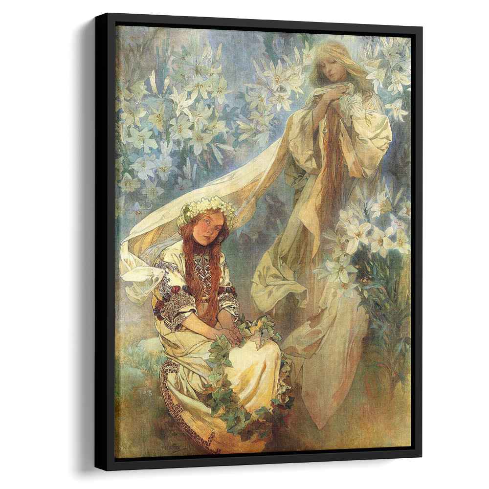 Madonna of the Lilies (1905) by Alphonse Mucha - Canvas Artwork — Kanvah