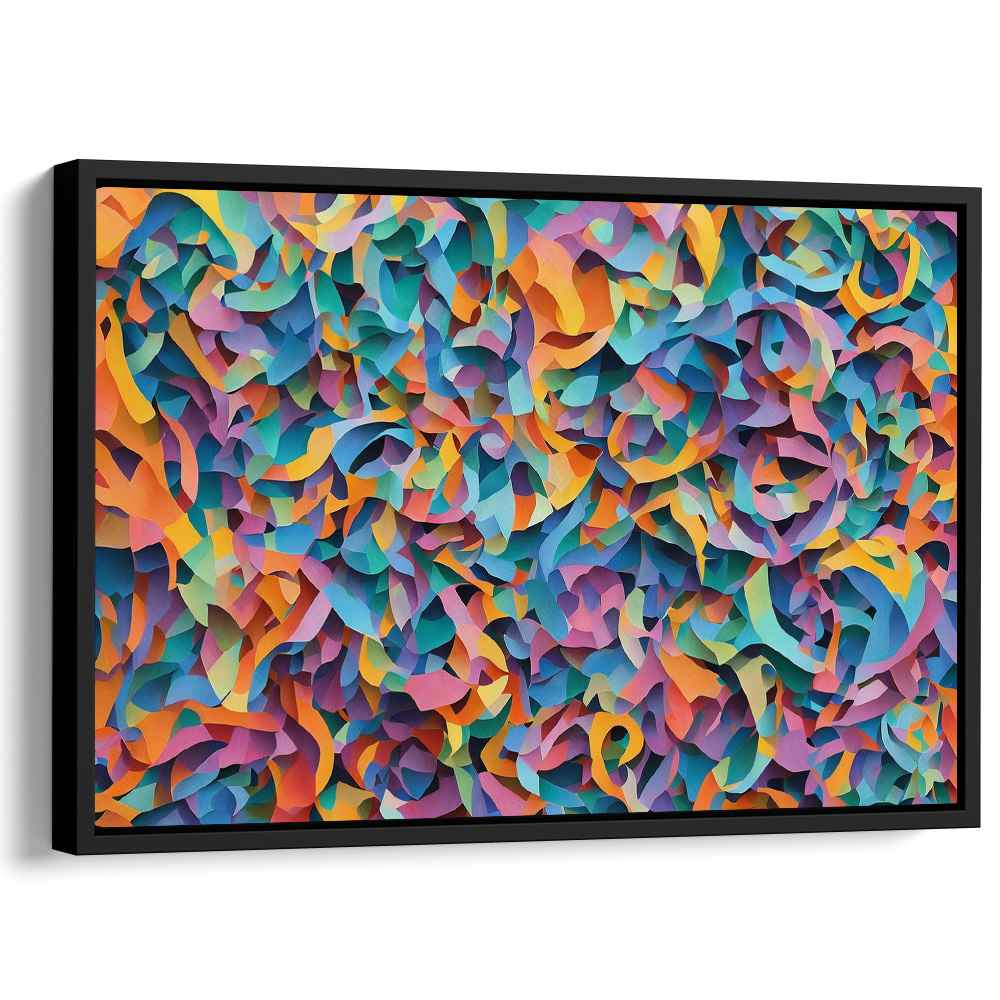 Colorful Blast: Abstract Expressionist Color Explosion Canvas Art Print ...