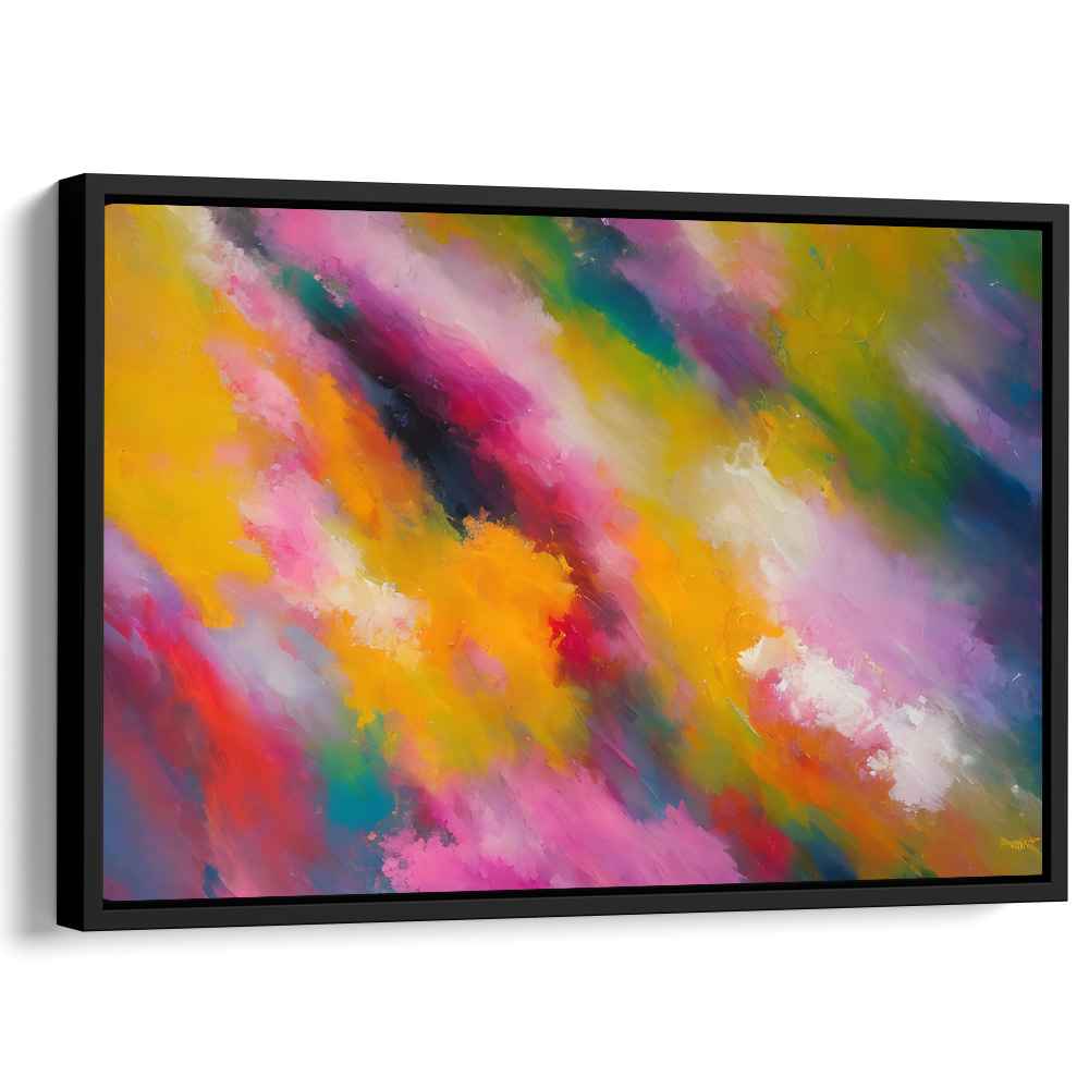 Disarray Eruption: Abstract Expressionist Color Explosion Canvas Art ...