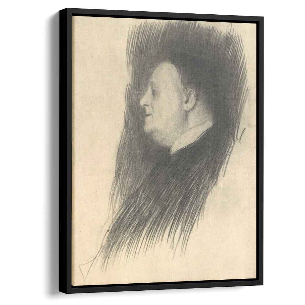 Portrait of a Man Facing Left (1887) by Gustav Klimt - Canvas Artwork ...