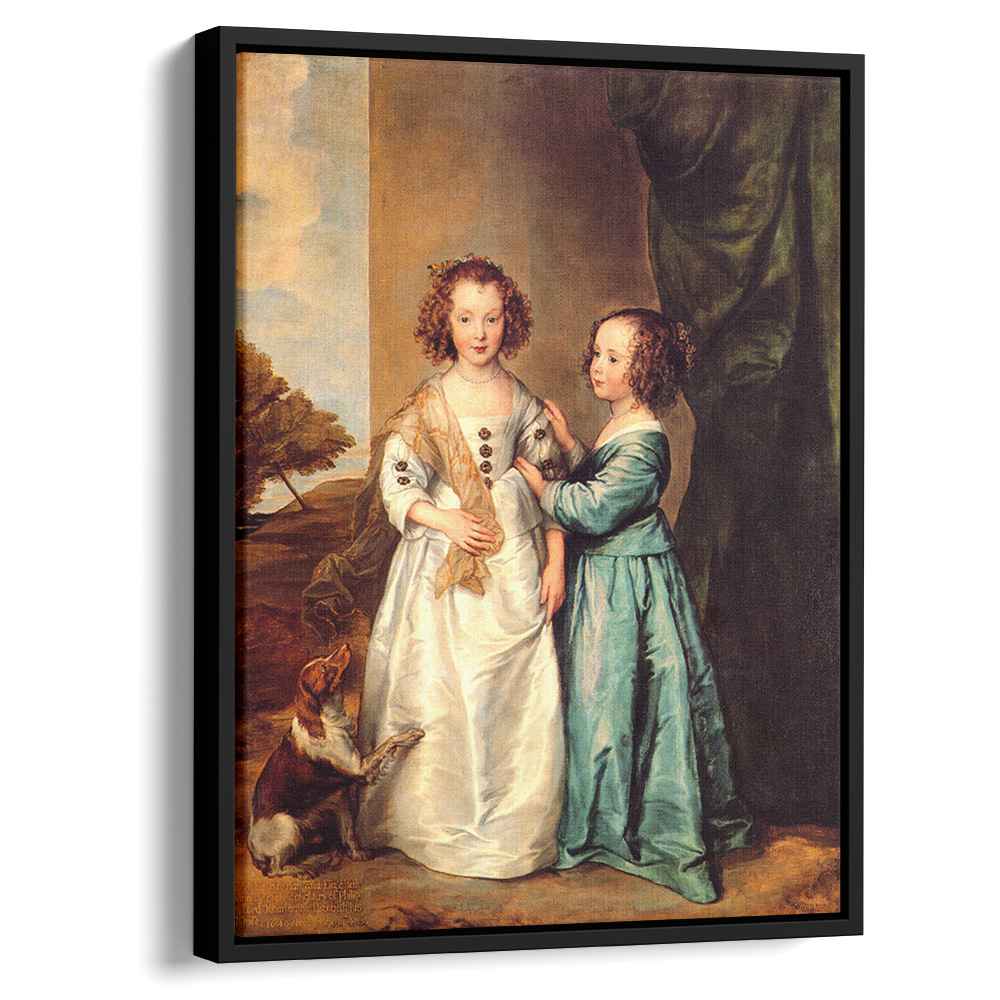 Portrait of Philadelphia and Elisabeth Cary (1635) by Anthony van Dyck ...