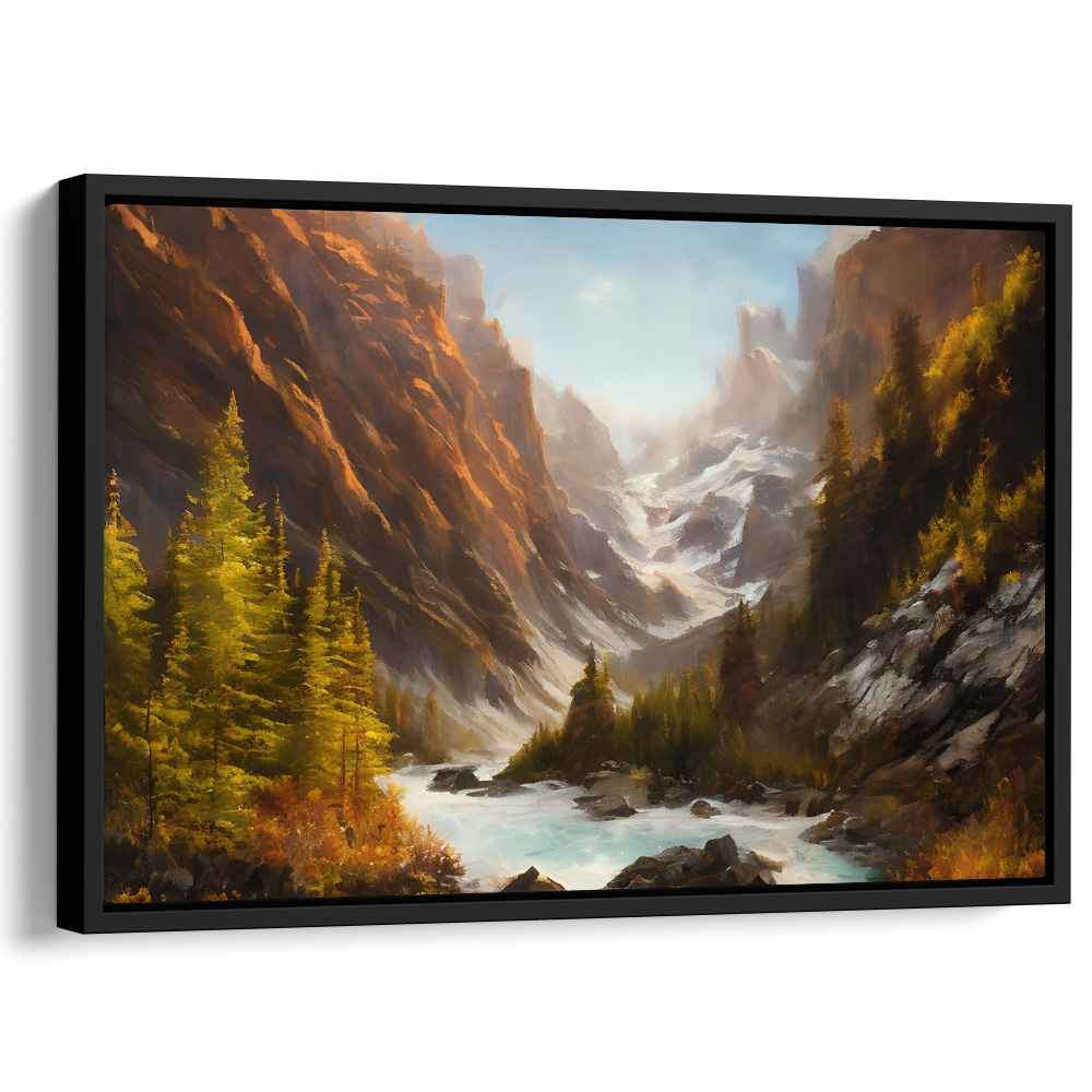 Realism Mountain Print - Canvas Art by Kanvah