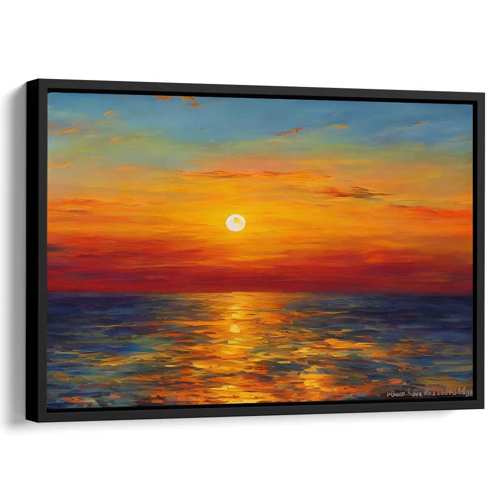 Realism Sunset Print - Canvas Art by Kanvah