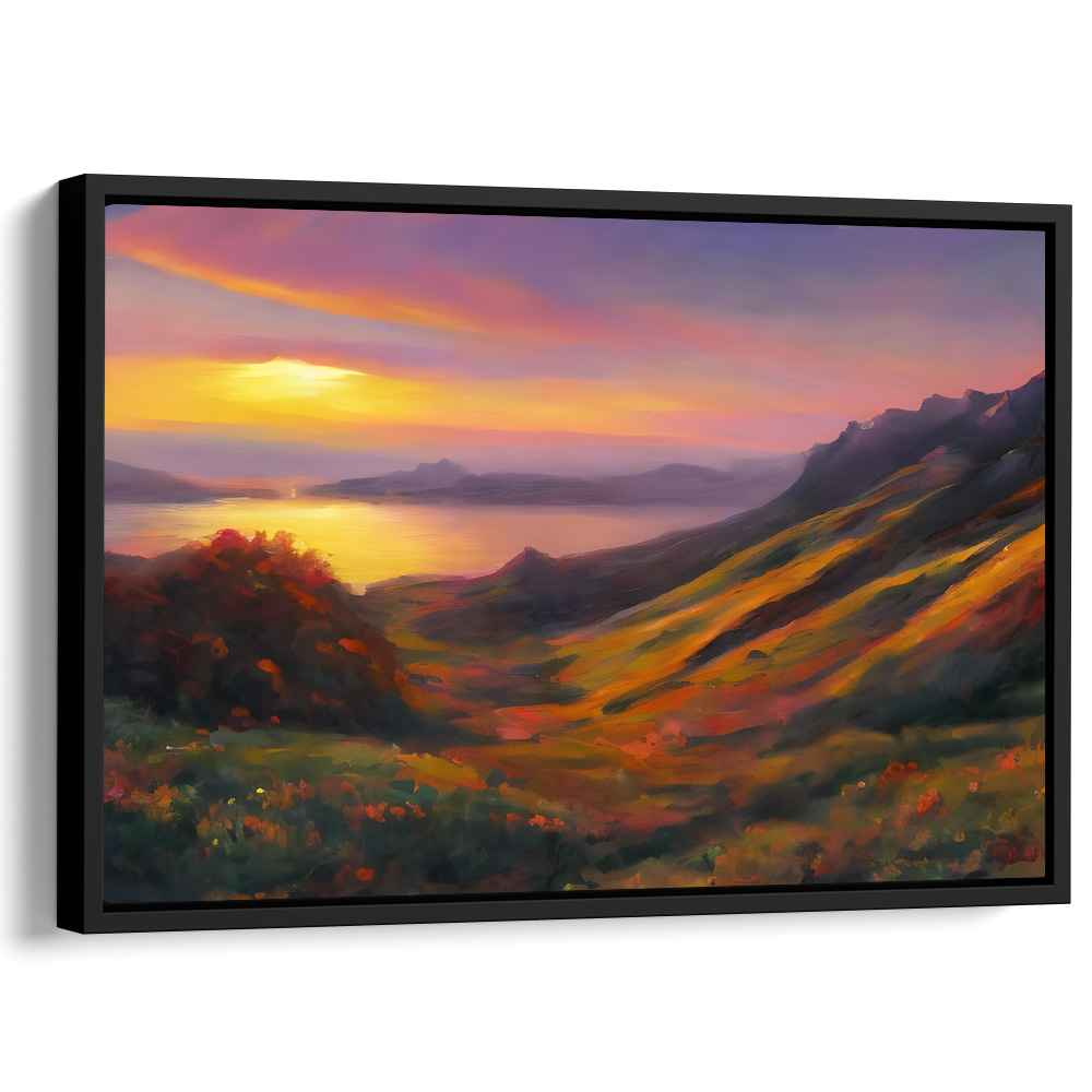 Realism Sunset Print - Canvas Art by Kanvah