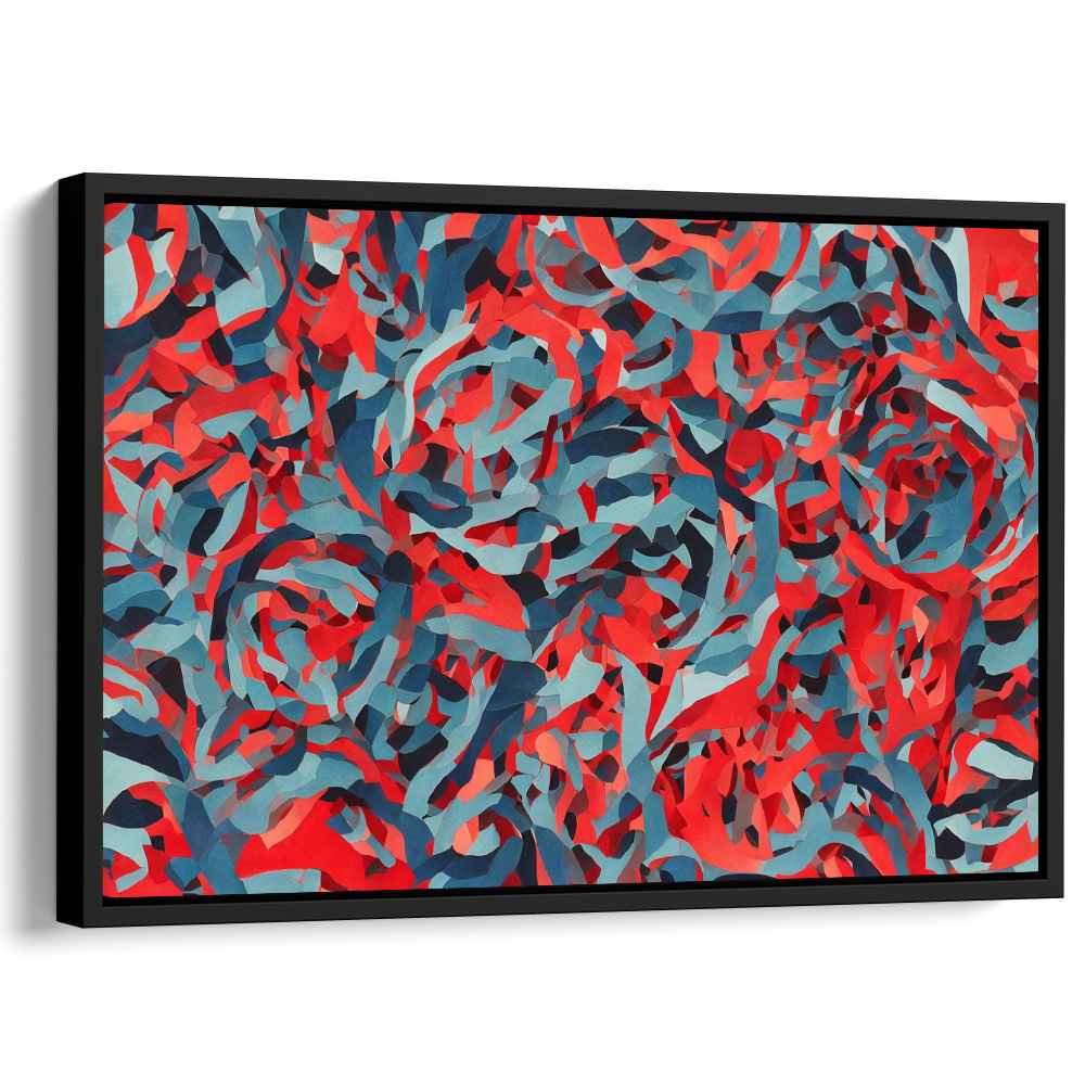 Chromatic Symphony of Emotions: Abstract Expressionist Red and Blue ...