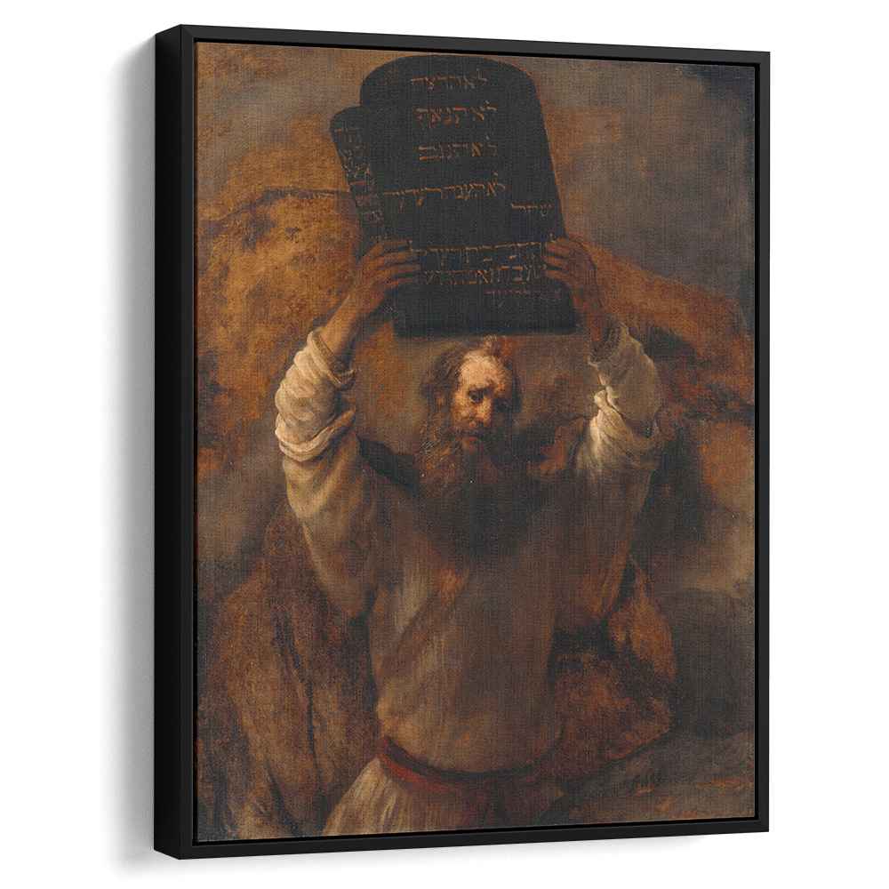 Moses Smashing the Tablets of the Law (1659) by Rembrandt - Canvas ...