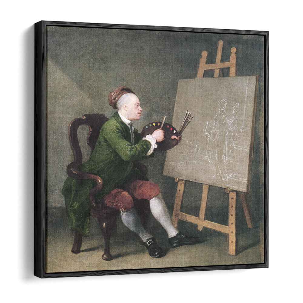 "Self portrait" by William Hogarth - Canvas Artwork — Kanvah
