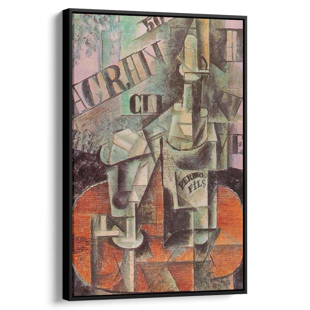 Table in a Cafe (Bottle of Pernod) (1912) by Pablo Picasso - Canvas ...