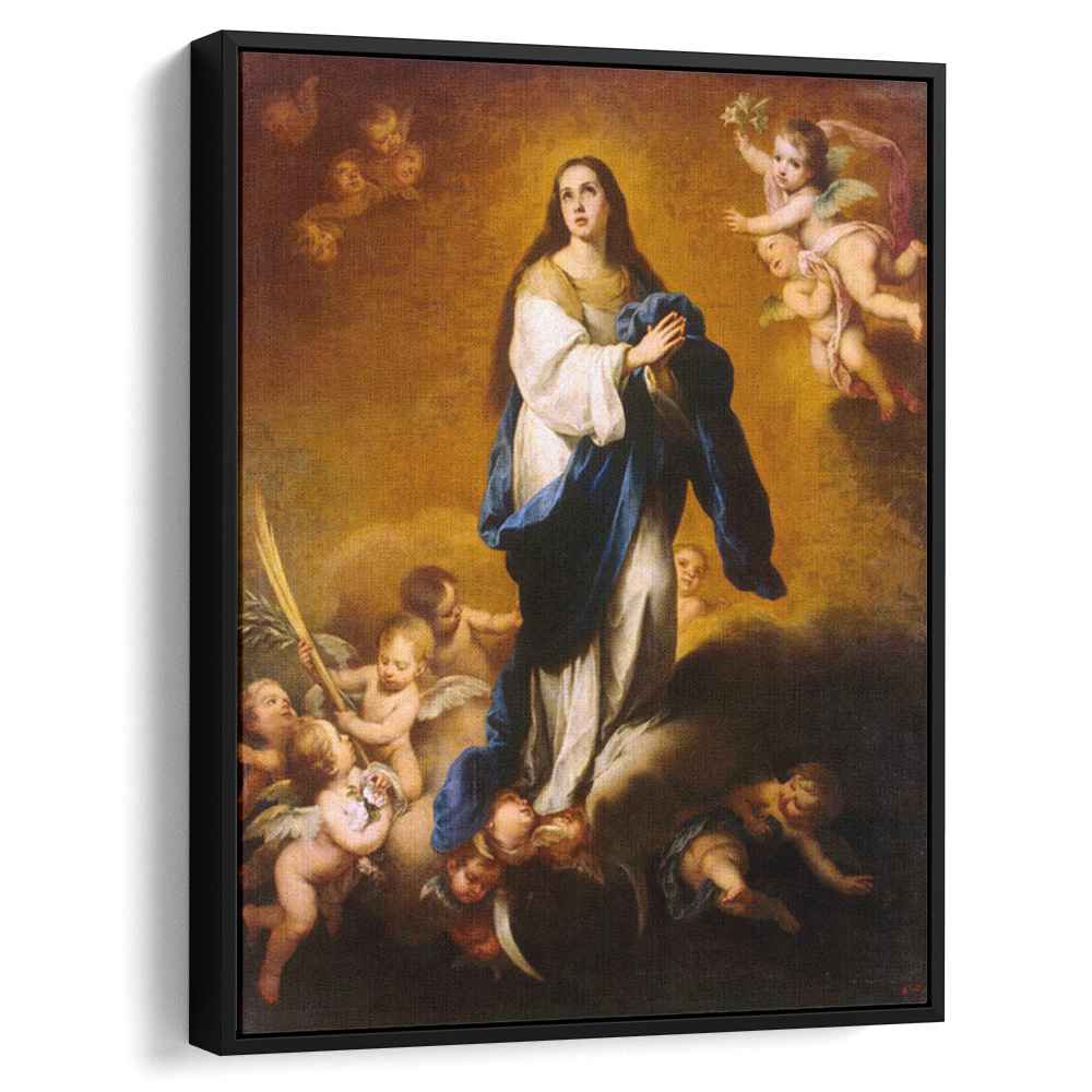 The Immaculate Conception (oil on canvas) (1655) by Bartolome Esteban ...