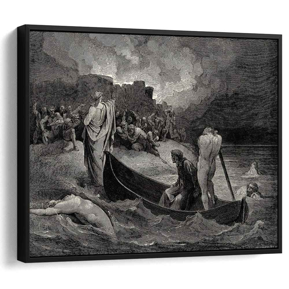 The Inferno, Canto 8 by Gustave Dore - Canvas Artwork — Kanvah