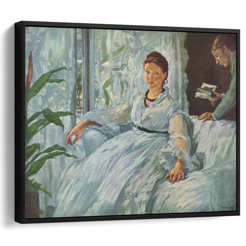 The reading (1869) by Edouard Manet - Canvas Artwork — Kanvah