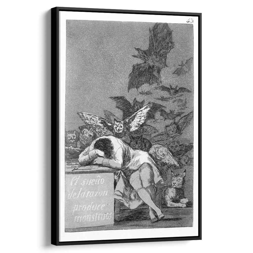 The sleep of reason produces monsters by Francisco Goya - Canvas ...