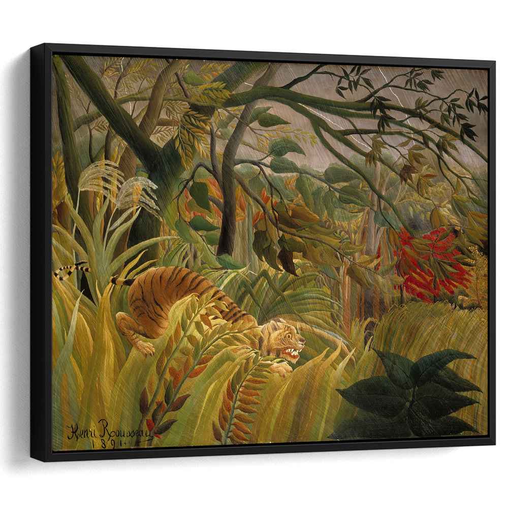Tiger in a Tropical Storm (Surprised!) (1891) by Henri Rousseau ...