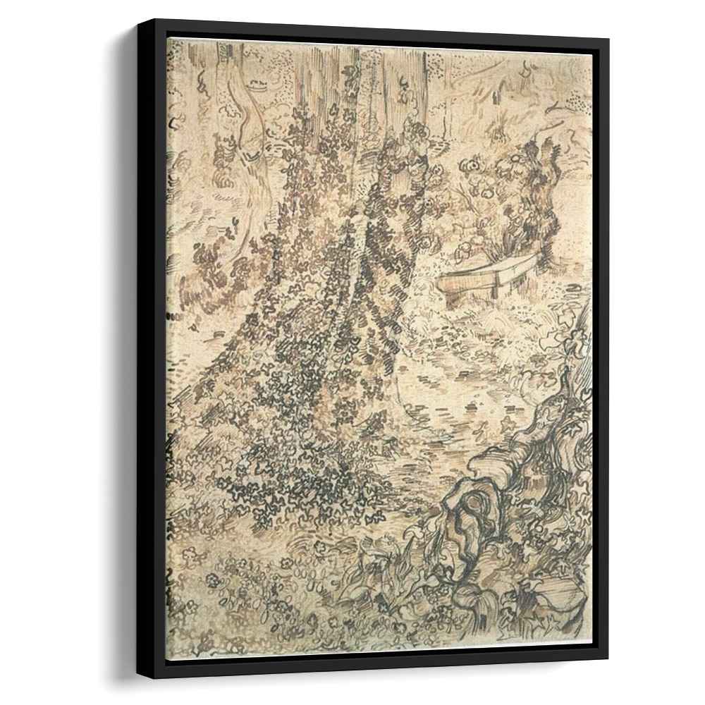 Trees with Ivy (1889) by Vincent van Gogh - Canvas Artwork — Kanvah