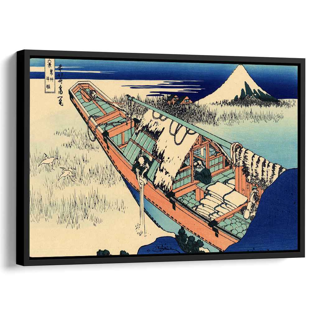 Ushibori in the Hitachi province by Katsushika Hokusai - Canvas Artwork ...