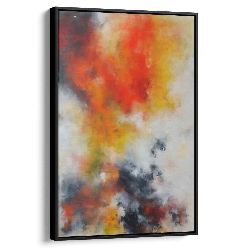 White Abstract Landscape Print - Canvas Art by Kanvah