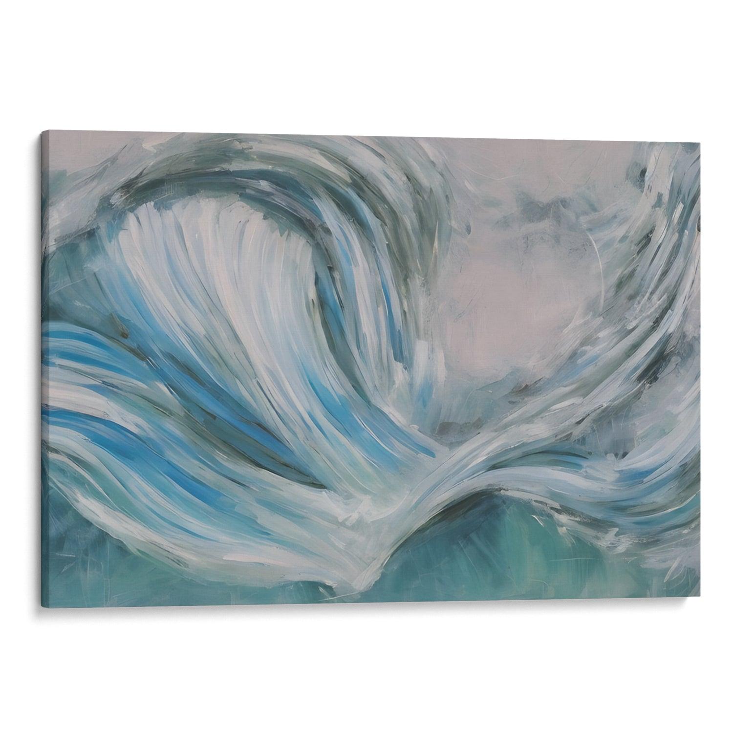 Abstract Wave Print - Canvas Art Print by Kanvah