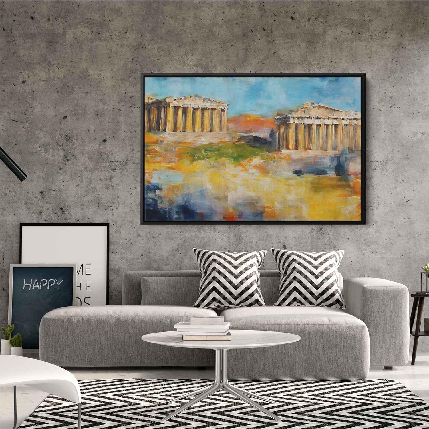 Impressionist Architectural Echoes: A Vibrant Impressionist Parthenon ...