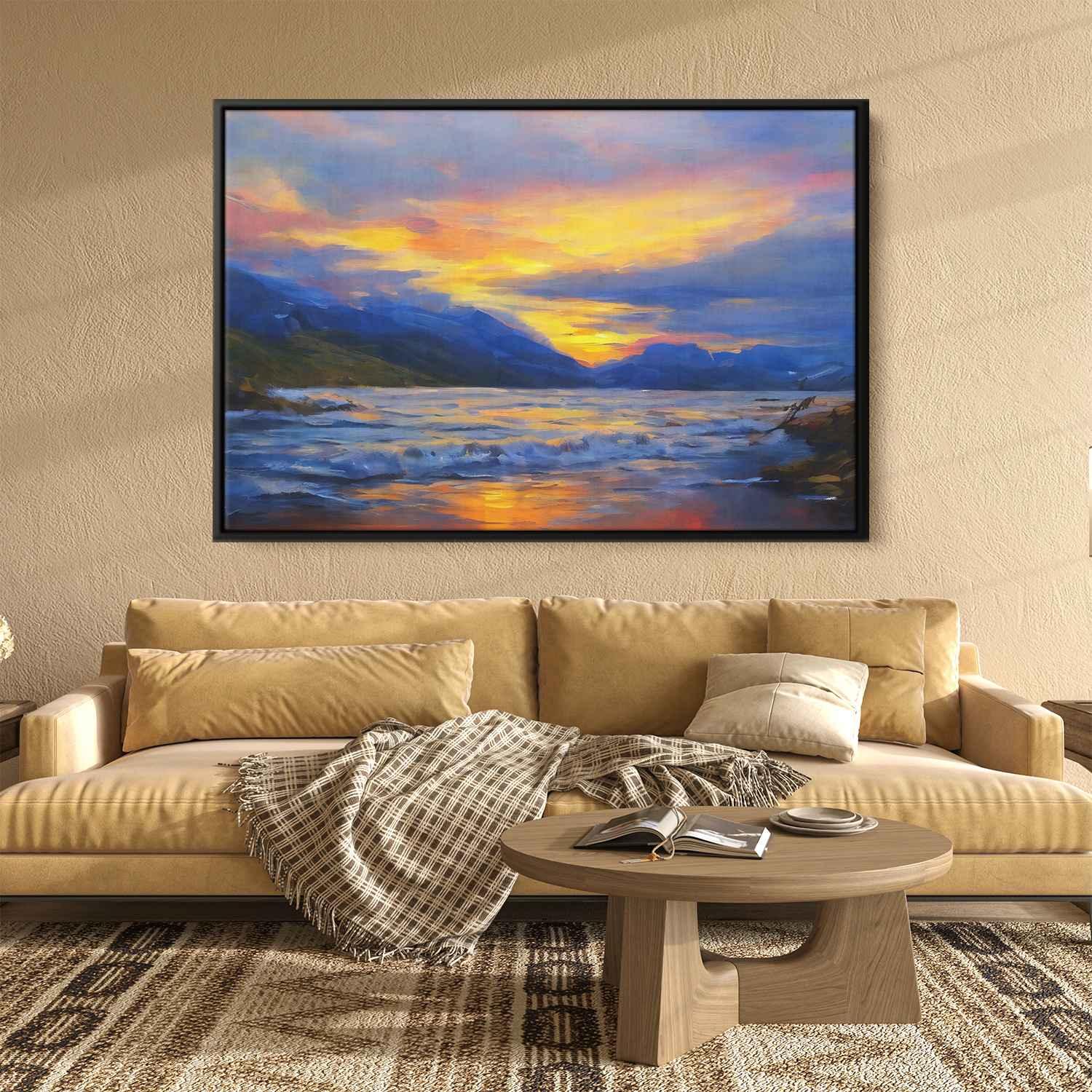 Realism Sunset Print - Canvas Art by Kanvah