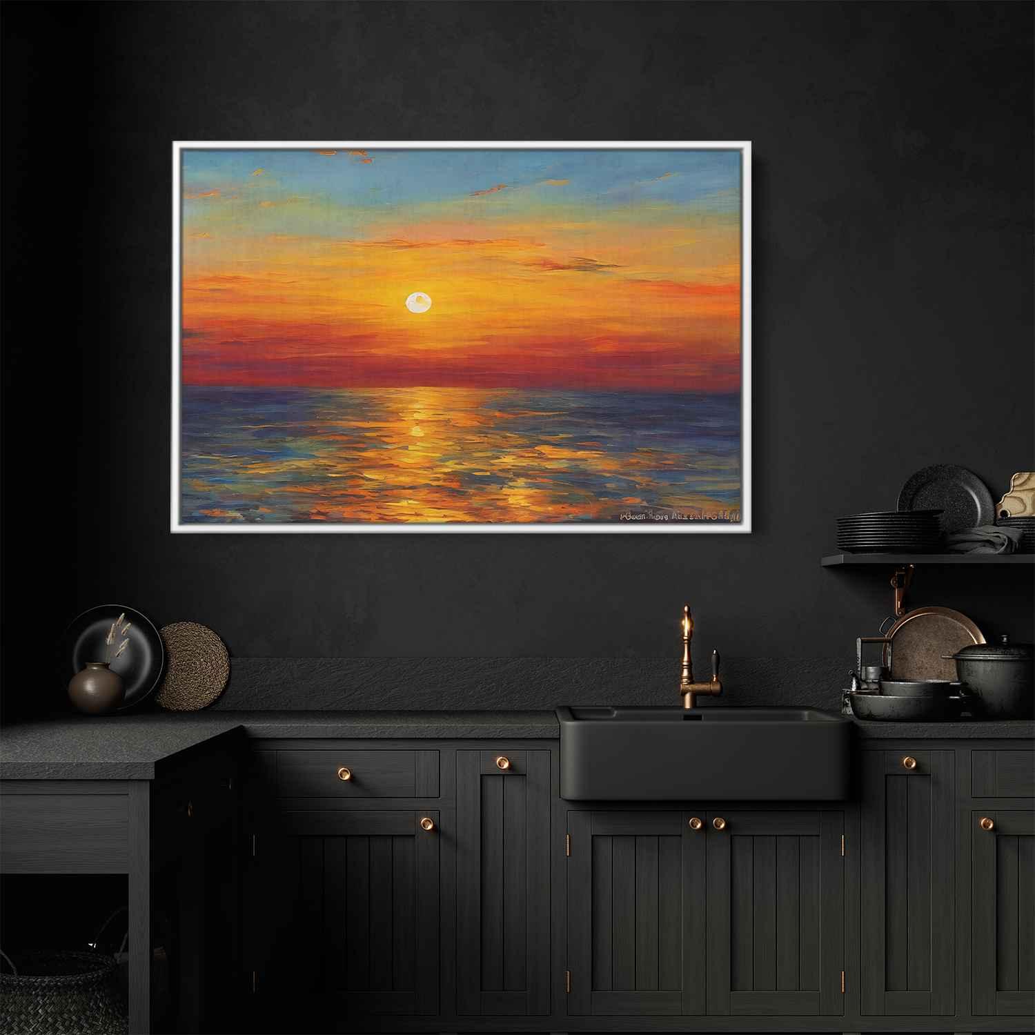 Realism Sunset Print - Canvas Art by Kanvah