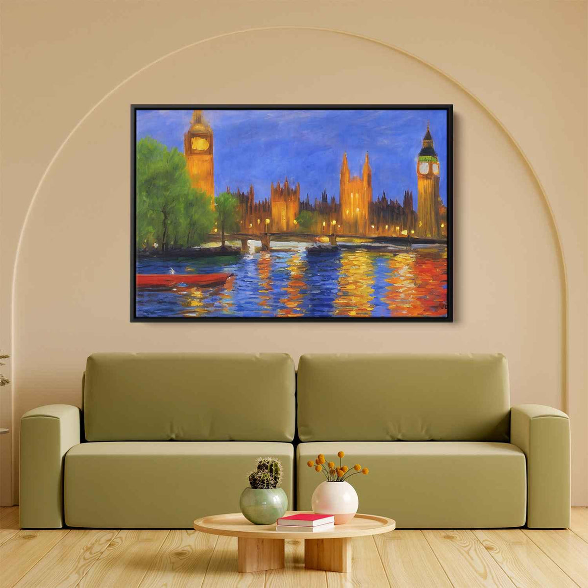 Impressionism Big Ben Print - Canvas Art Print by Kanvah