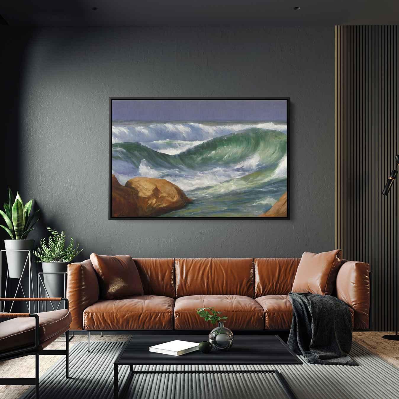 Realism Wave Print - Canvas Art Print by Kanvah