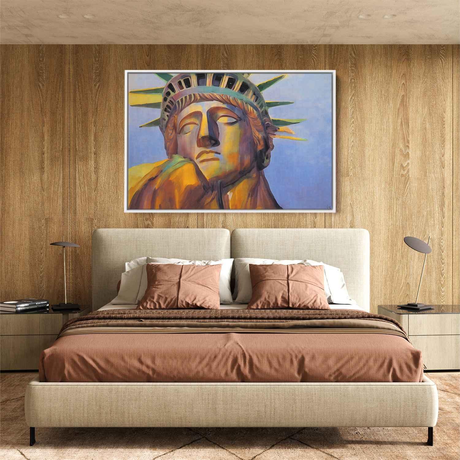 Reflective Liberty: Impressionistic Statue of Liberty Canvas Art — Kanvah