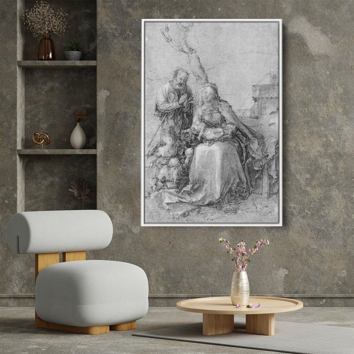 The Holy Family with angels under trees by Albrecht Durer - Canvas ...