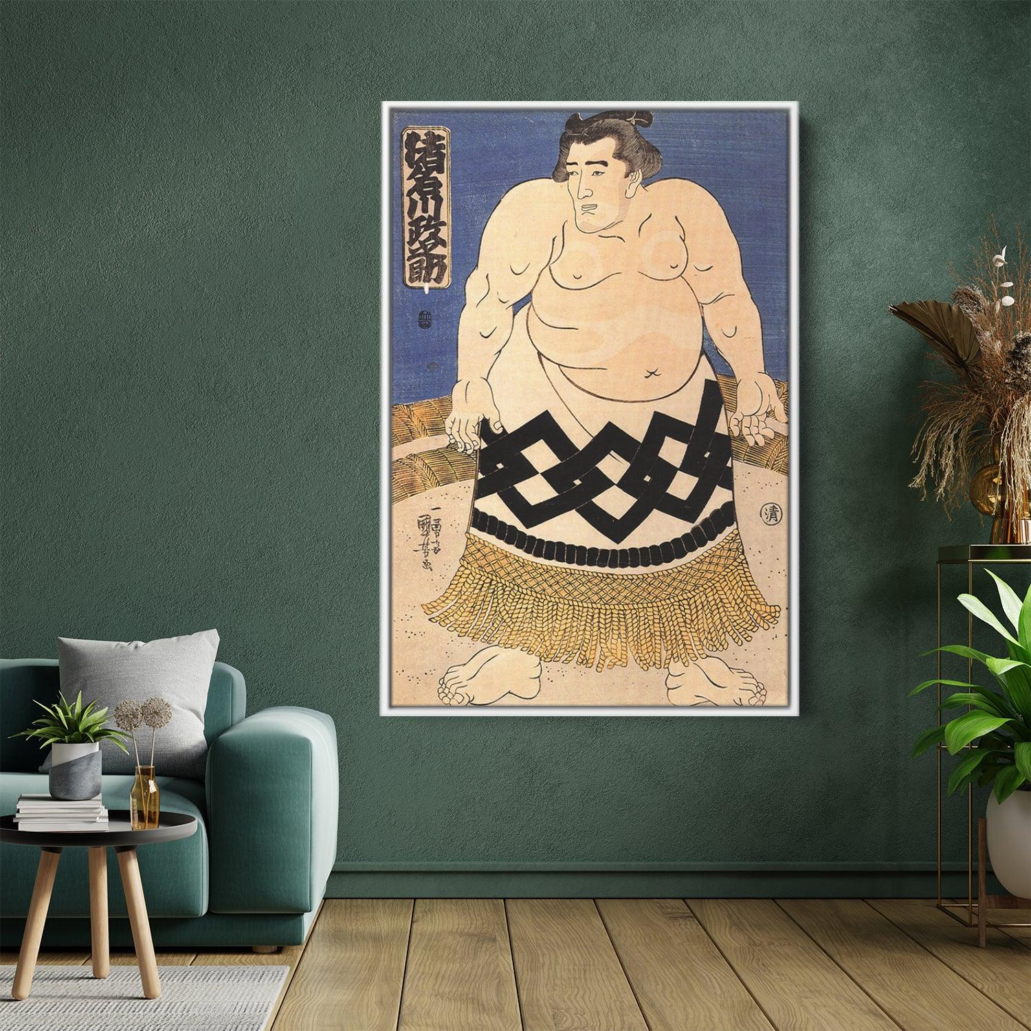 The sumo wrestler by Utagawa Kuniyoshi - Canvas Artwork — Kanvah