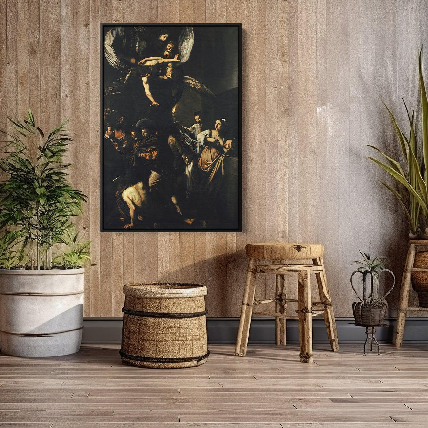 The Seven Works of Mercy by Caravaggio - Canvas Artwork — Kanvah