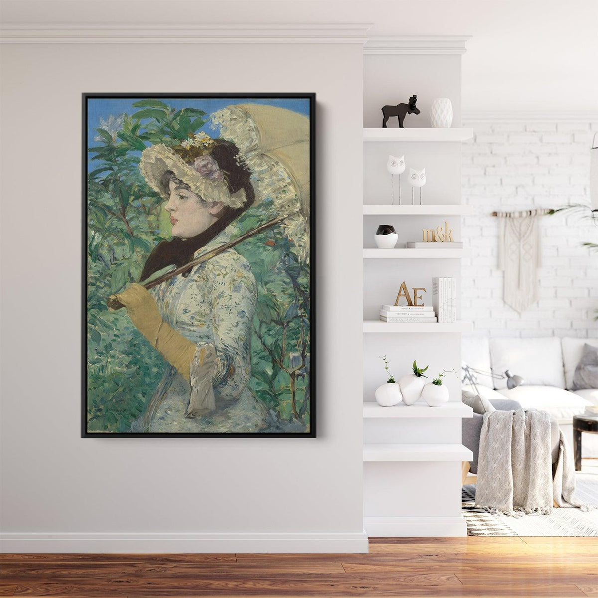 Spring (Study of Jeanne Demarsy) by Edouard Manet - Canvas Artwork — Kanvah