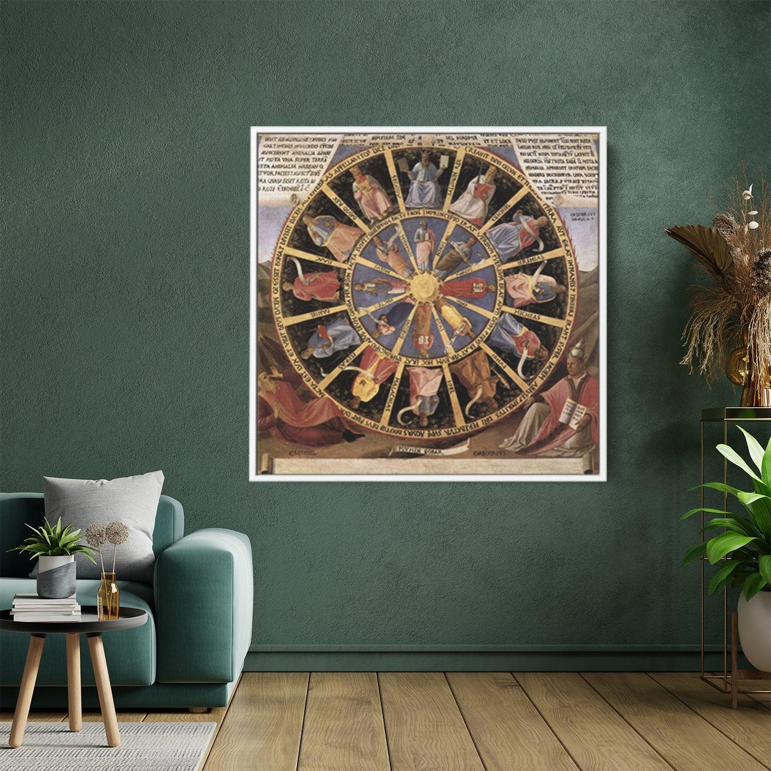 "Mystic Wheel (The Vision of Ezekiel)" by Fra Angelico - Canvas Artwork ...