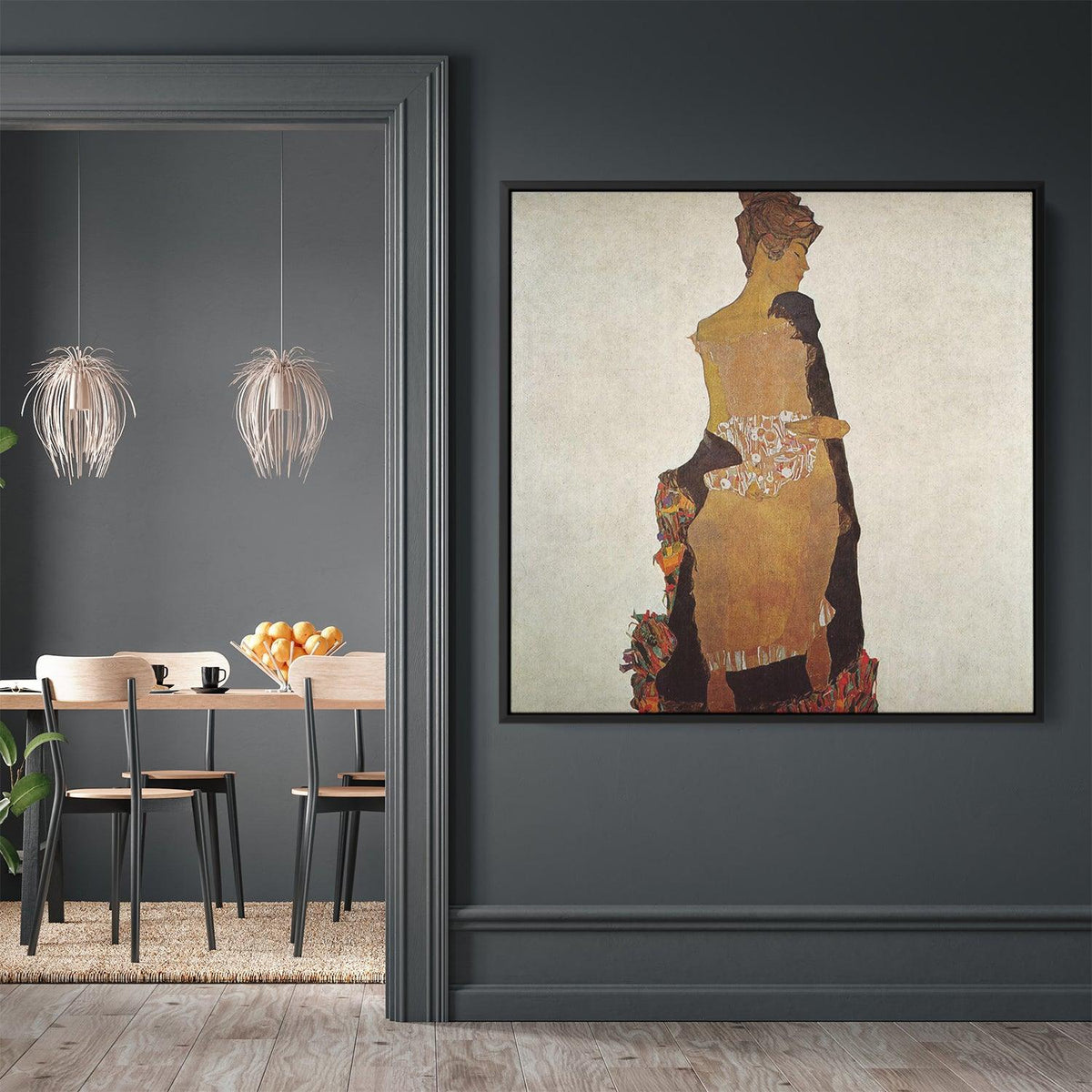"Portrait of Gerti Schiele" by Egon Schiele - Canvas Artwork — Kanvah