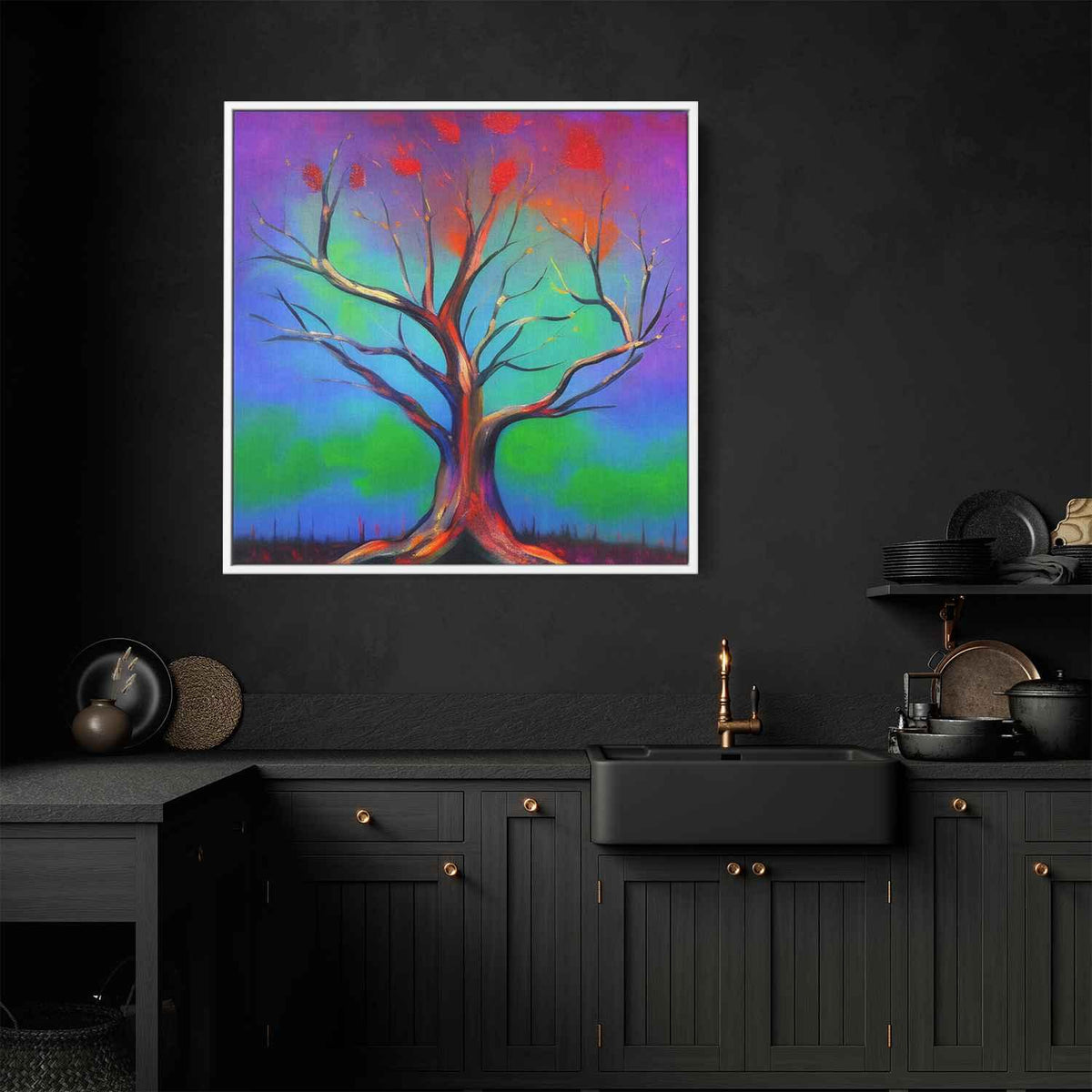 Abstract Tree Print - Canvas Art by Kanvah