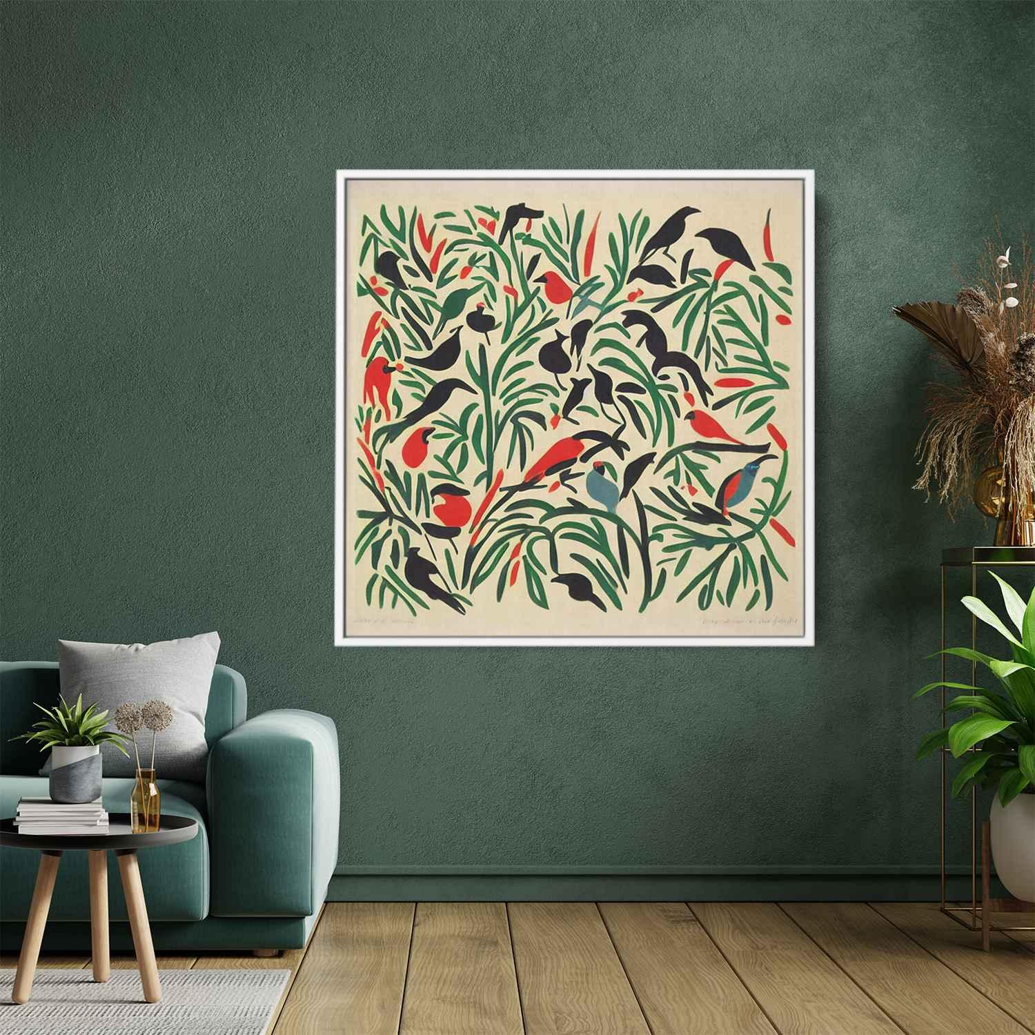 HM Birds Print - Canvas Art by Kanvah